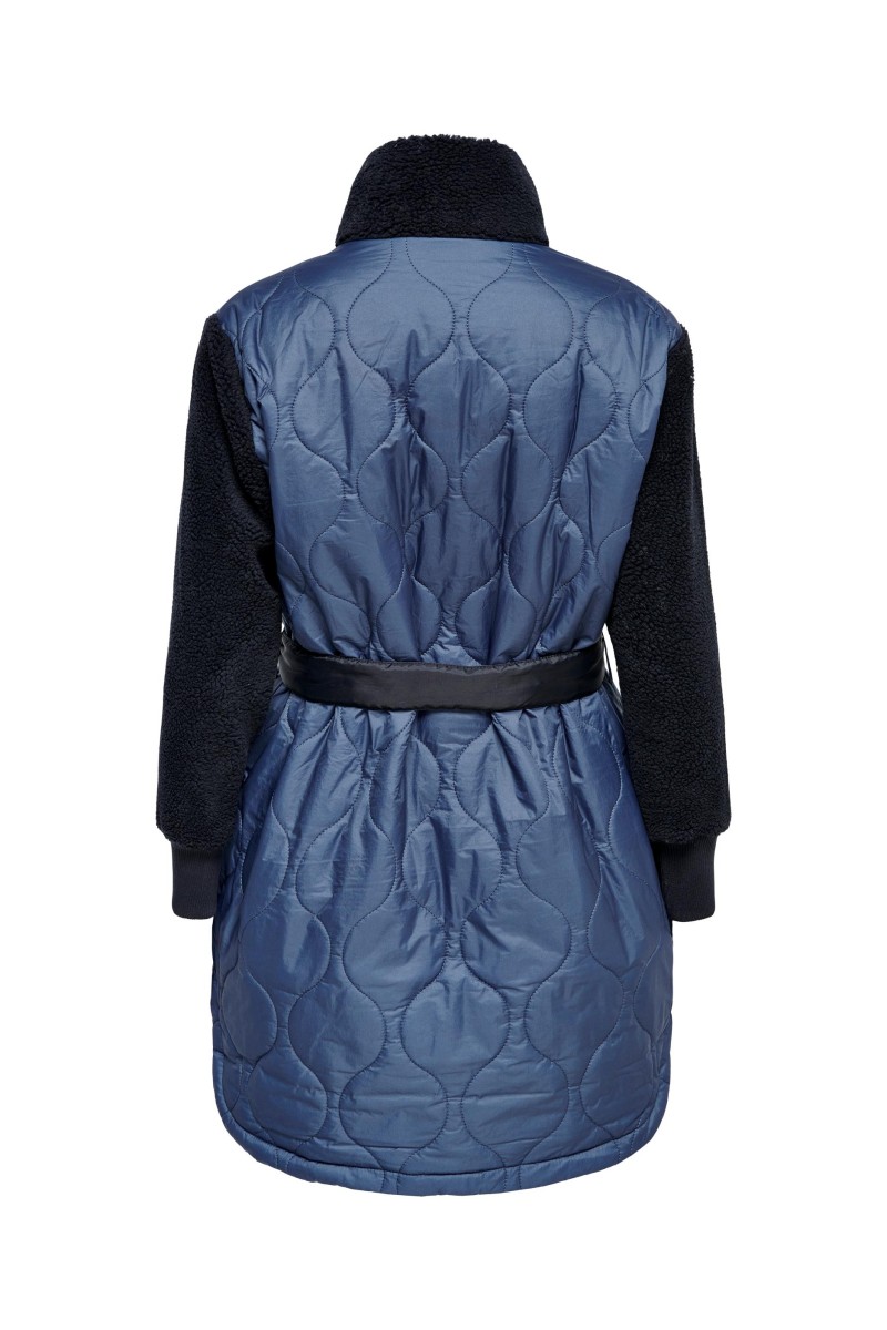 Geaca Dama Only Thale Teddy Quilt Dark Denim Sky Captain