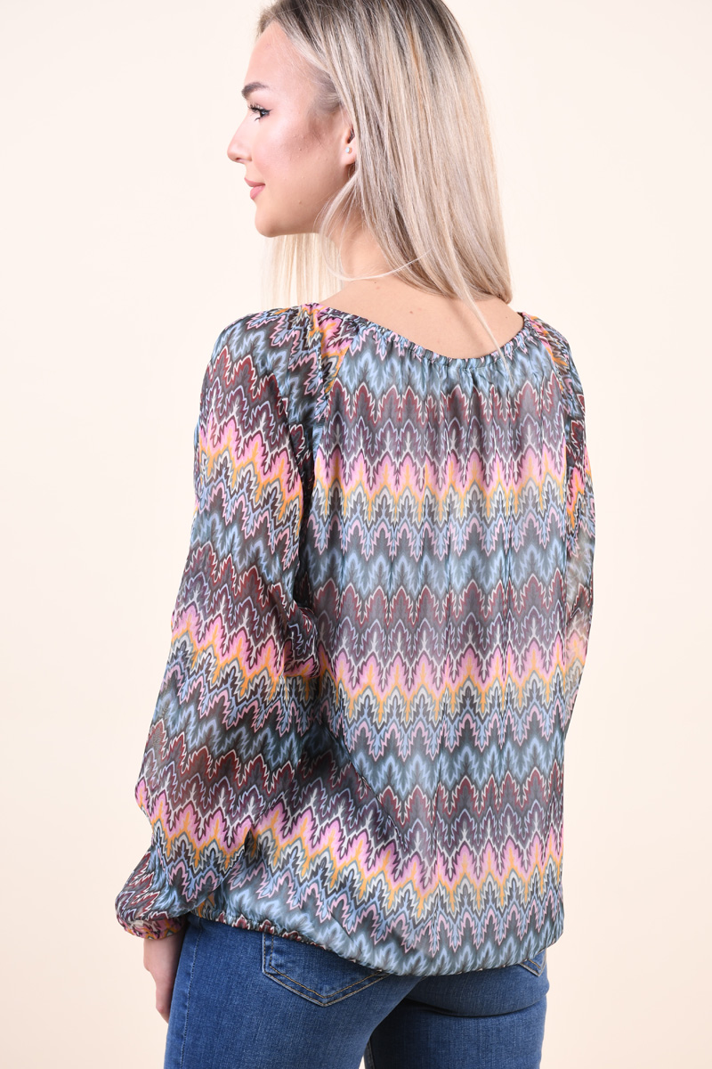 Bluza Dama Only Maria Cloud Dancer Zigzag